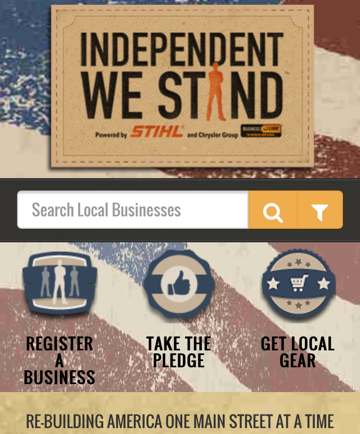 Independent We Stand's Buy Local App