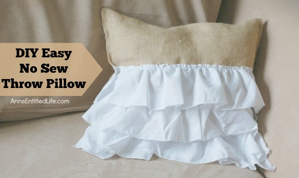 DIY Easy No Sew Throw Pillow