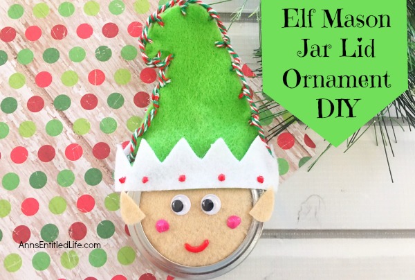 Elf Mason Jar Lid Ornament DIY