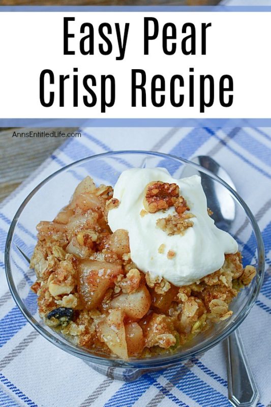 Easy Pear Crisp Recipe