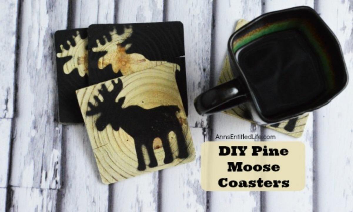 DIY Pine Moose Coasters