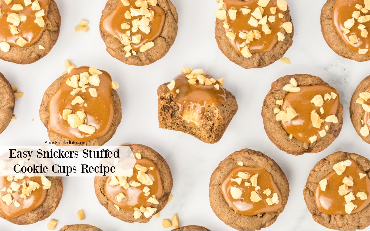 Easy Snickers Stuffed Cookie Cups Recipe